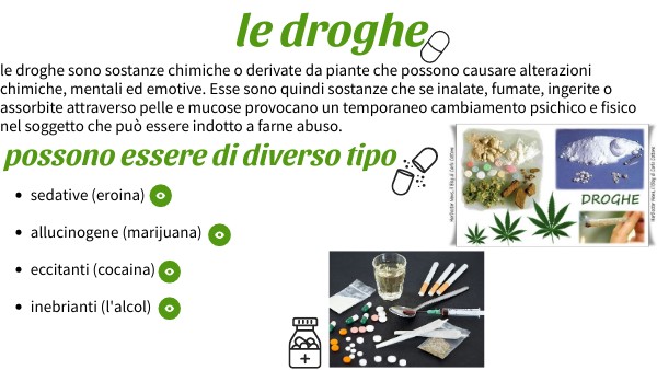 le droghe | Genially