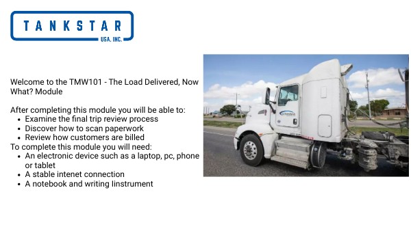 TMW101 The load delivered