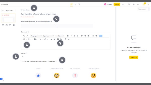 Building a Cheat Sheet in 360Learning