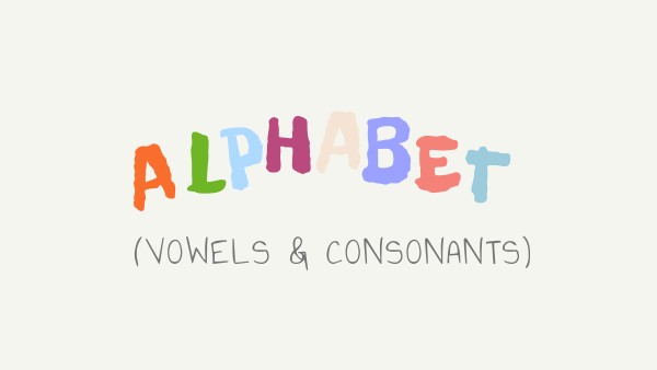 Alphabet(vowels&cons)