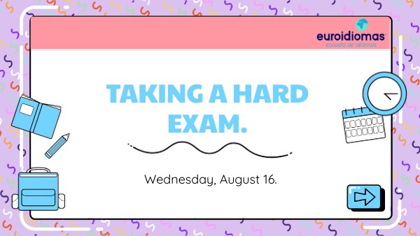 Taking a hard exam | Genially