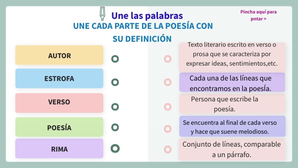 EVALUACIÓN SOBRE LA POESÍA | Genially