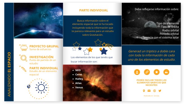 TRÍPTICO analizando el espacio | Genially