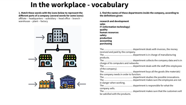 in the workplace voc | Genially