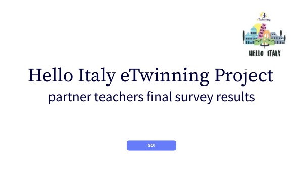 HELLO ITALY PROJECT partner teachers' survey results