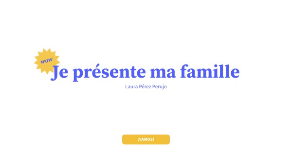 Je présente ma famille