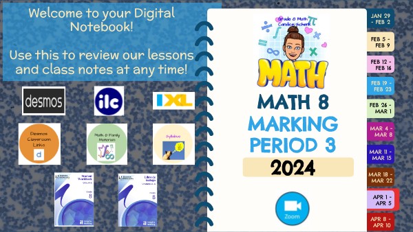 Mattis Math 8 Marking Period 4 2024