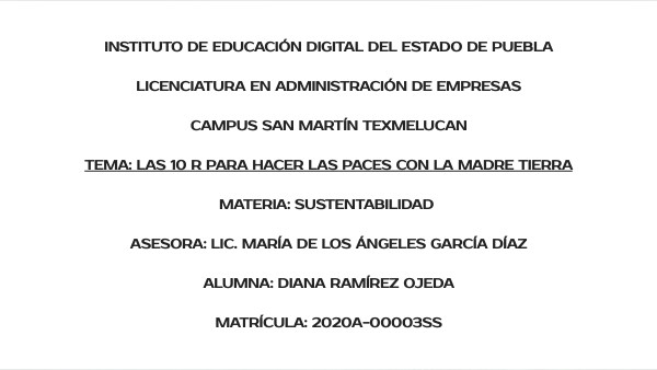 PRESENTACIÓN LAS 10 R | Genially