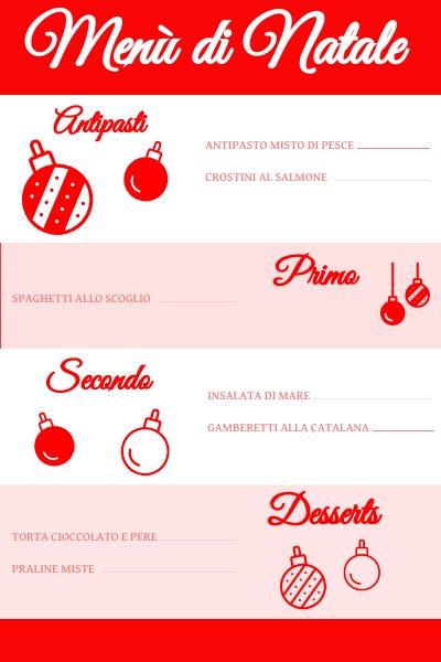 Vertical Menu natalizio