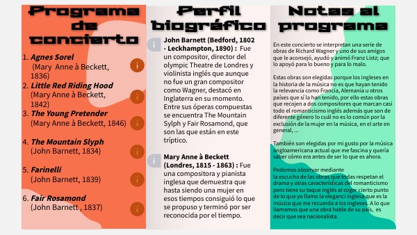 TRÍPTICO: PROGRAMA DE CONCIERTO ROMÁNTICO | Genially