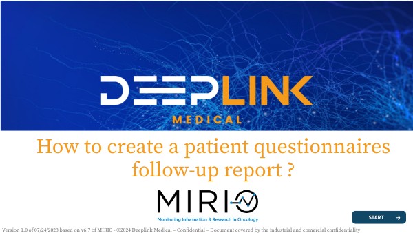 How to create a patient questionnaires follow-up report