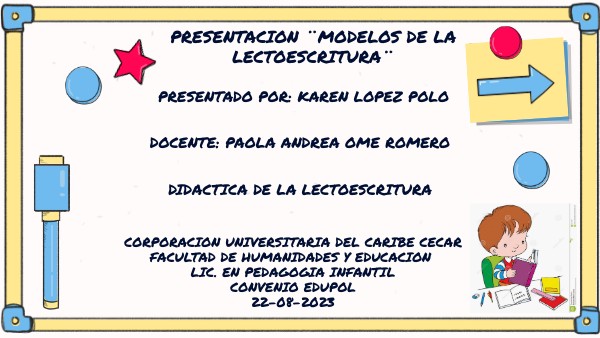 PRESENTACIÓN MODELO DE LA LECTOESCRITURA