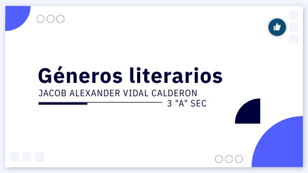 Géneros literarios | Genially