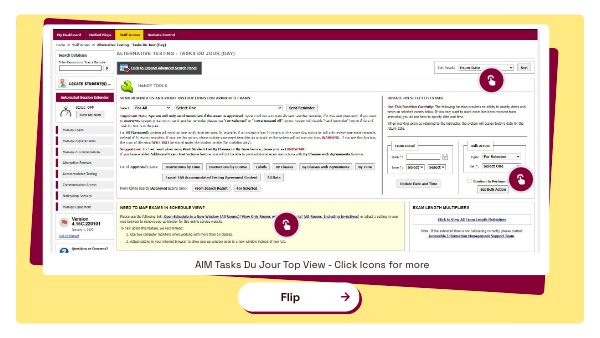 AIM Testing Flashcards