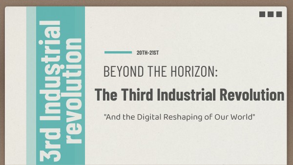 3rd industrial revolution