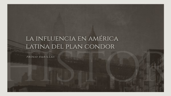 El Plan Cóndor | Genially