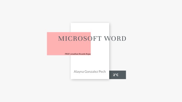 MICROSOFT WORD 2°C | Genially