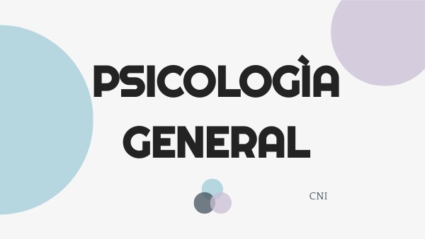 PRESENTACIÓN PSICOLOGIA GENERAL | Genially
