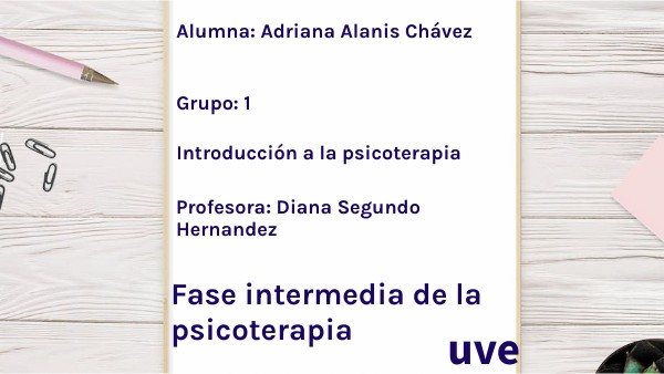 fase intermedia psicoterapia | Genially