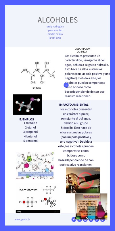 INFOGRAFÍA ALCOHOLES | Genially