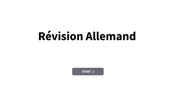 Révision Allemand | Genially