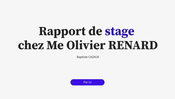 Rapport de Stage