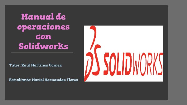 Manual de SolidWorks | Genially