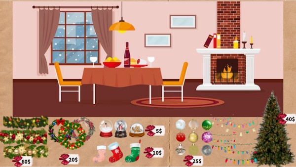 Decorate a room for Christmas