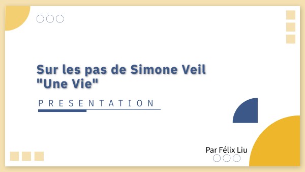 Présentation de Simone Veil | Genially