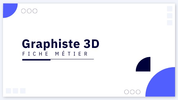 Fiche métier Graphiste 3D