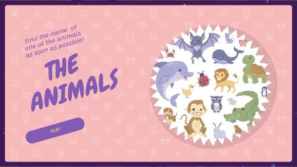 THE ANIMALS GAME | Genially