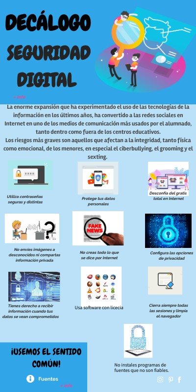 DECÁLOGO DE SEGURIDAD DIGITAL | Genially