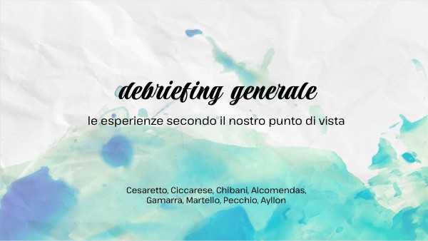 debriefing generale | Genially
