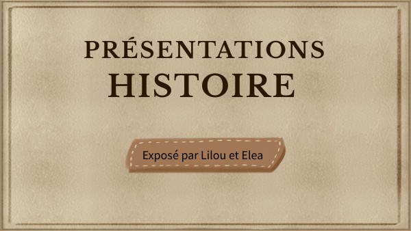 HISTORY PRESENTATION III