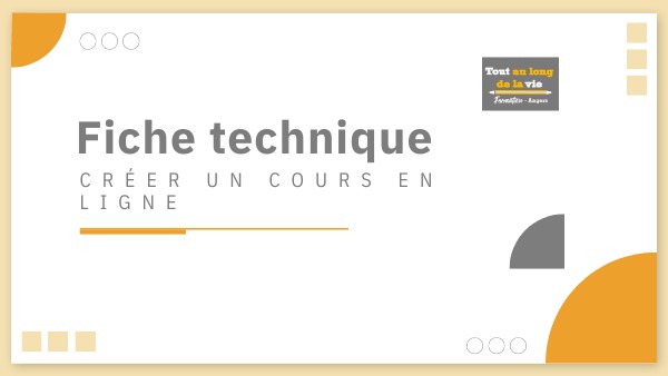 Méthode pour créer un cours en ligne