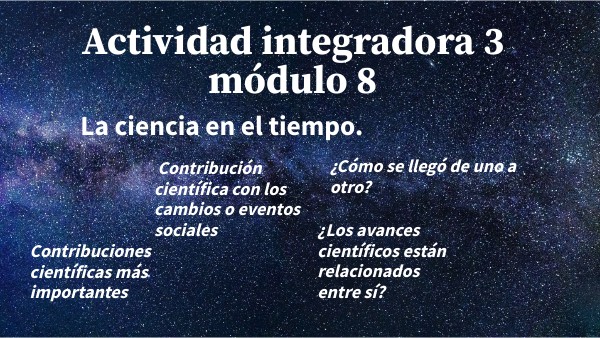 Actividad integradora 3 modulo 8 | Genially