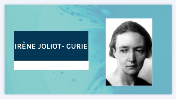 Irène joliot- curie