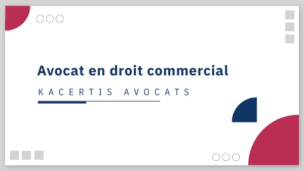 Stage d'observation : avocat en droit commercial | Genially
