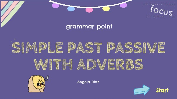 grammar point simple past passive with adverbs | Genially