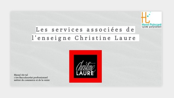 L'offre de services de l'enseigne Christine Laure | Genially