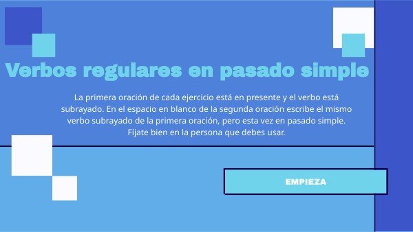 Verbos regulares en pasado simple | Genially