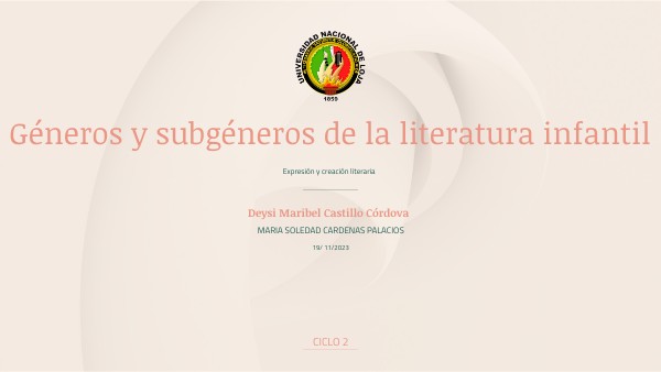 Presentación- Expresión y Creación Literaria | Genially
