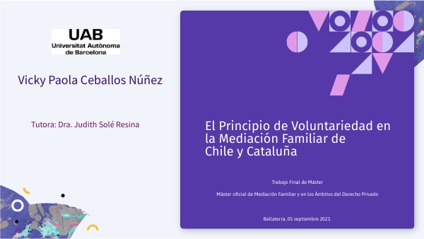 TFM Mediación Familiar. El Principio de Voluntariedad en la Mediación | Genially