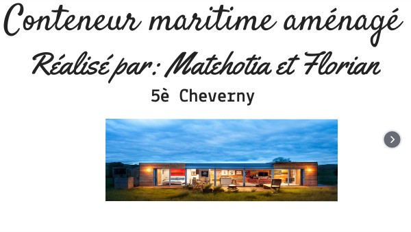 Le conteneur maritime aménagé | Genially