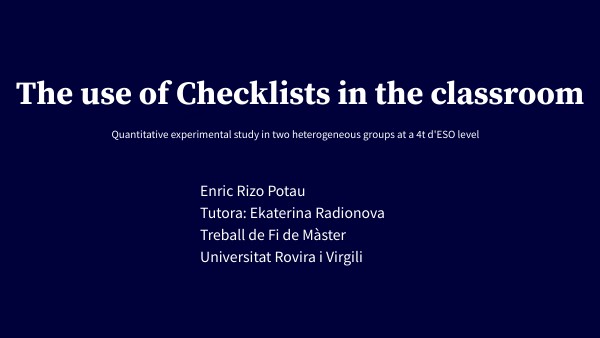 CHECKLISTS | Genially