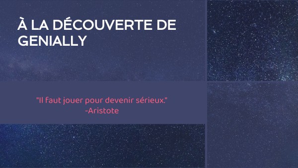 JPME - À la découverte de Genially