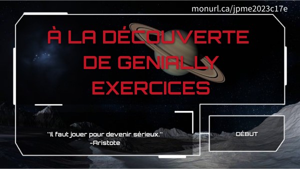 JPME - Exercices - À la découverte de Genially | Genially