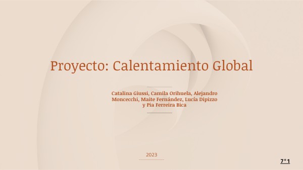 PROYECTO CALENTAMIENTO GLOBAL