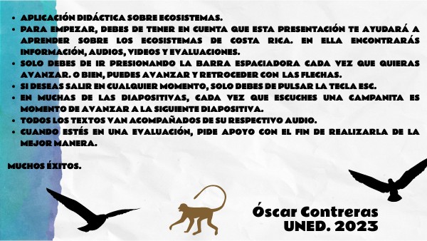 Presentación interactiva sobre ecosistemas de Costa Rica | Genially