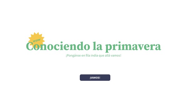 Conociendo la primavera